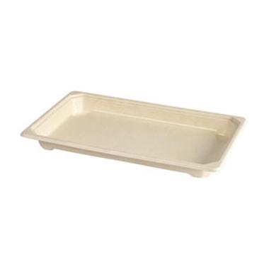 BioPak bagasse sushi tray Medium 335 ml brown - Plates and bowls