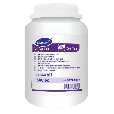 Diversey SUMA D4 Tab chlorine tablets 75 tablets/piece, 300 tablets/krt ...