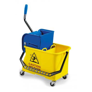 Filmop SPIDER mop bucket with wheels, yellow, with press, wheels, 15L ...