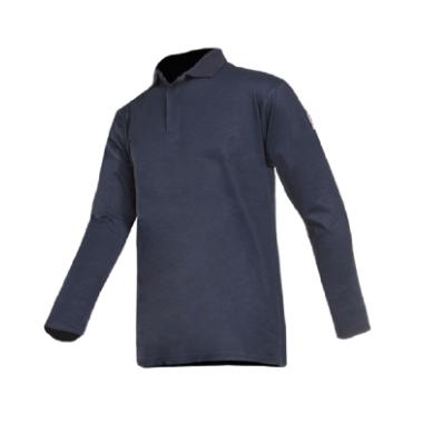 Sioen POLTON flame retardant, antistatic blue collar long sleeved T ...