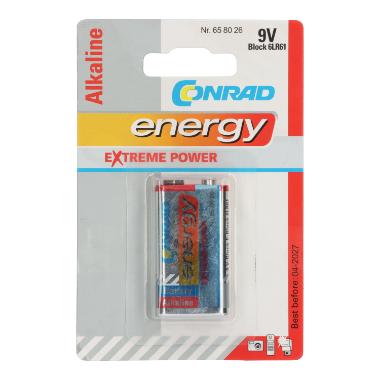 Extreme Power Alkaline 9V Block battery - Stationery & Gift Packaging