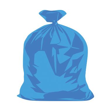 Sac poubelle bleu 60 x 63 cm HD T10 100 sacs - Sacs poubelles