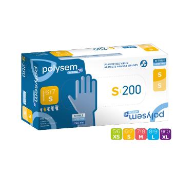 GANT NITRILE - POLYSEM - NON-POUDRÉ - LAVANDE - MEDIUM (10X200) - Médicaux