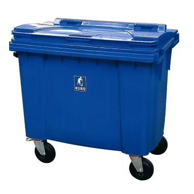 Affaldscontainer 400 ltr 4-hjulet Blå - Waste bins