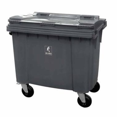 Affaldscontainer 770 ltr 4-hjulet Grå - Waste bins