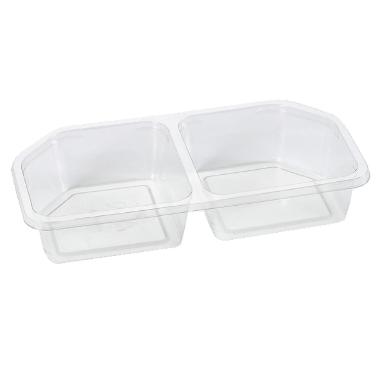 Insert 2-compartment 250 ml for Shelfmaster Square APET - Lunch trays