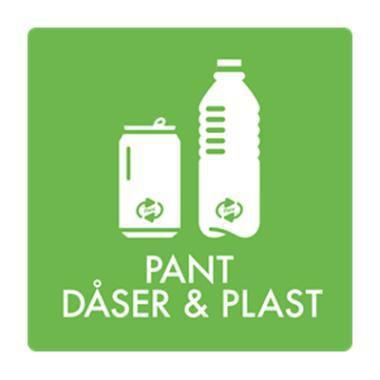 Piktogram PANT DÅSER & PLAST 12x12 cm - Signs, boards and menu card holder