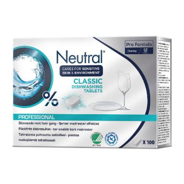 Machine Dishwashing Tabs Neutral Professional Classic 100pcs Nordic ...